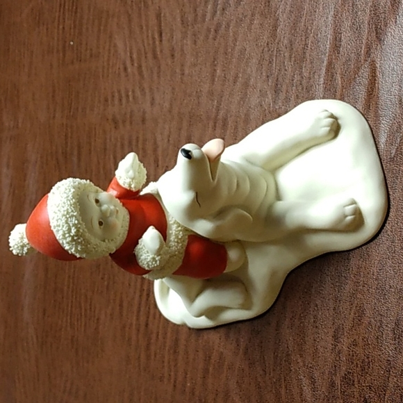 Department 56 | Other | Snowbabies Figurine Red Santa Suit Sitting On ...